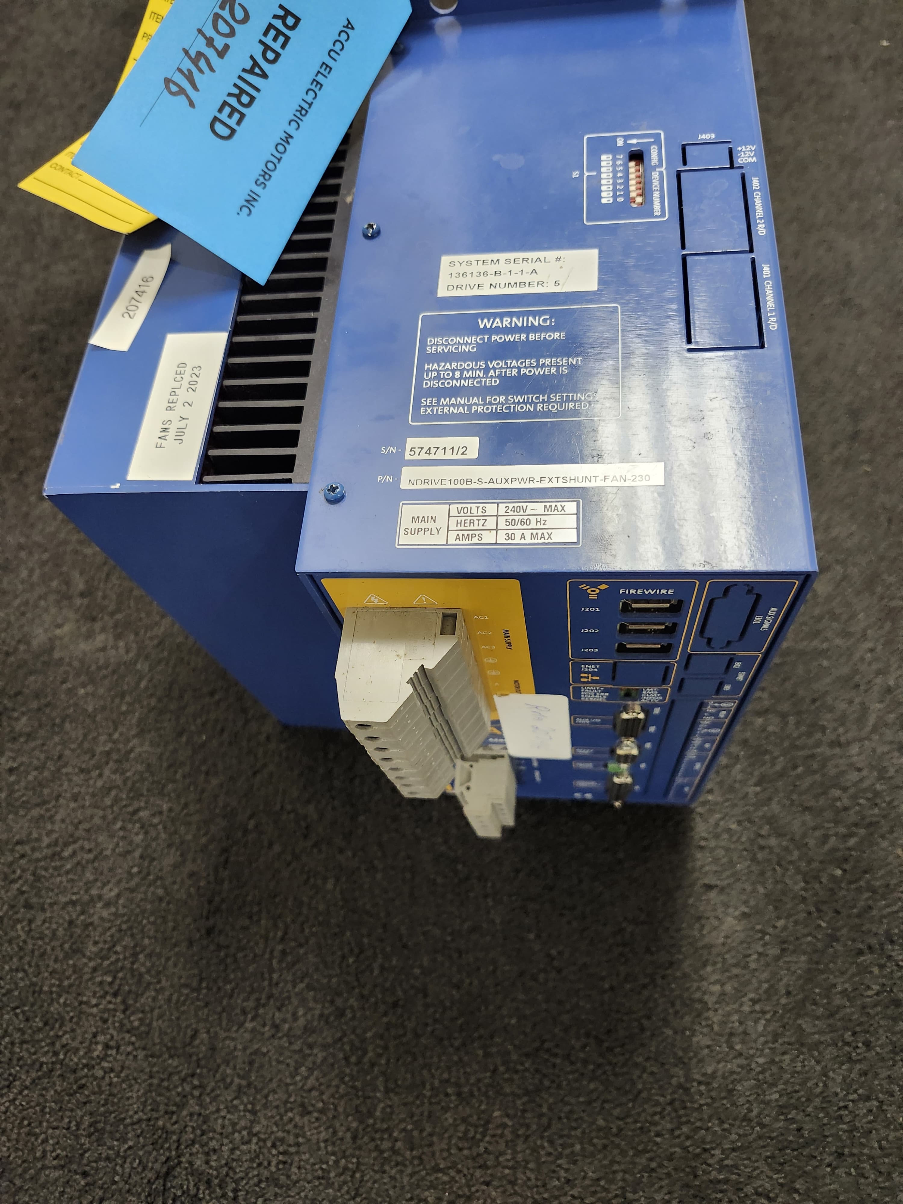 NDRIVE100B-S-AUXPWR-EXTSHUNT-FAN-230 - Get Repaired - Accu Global