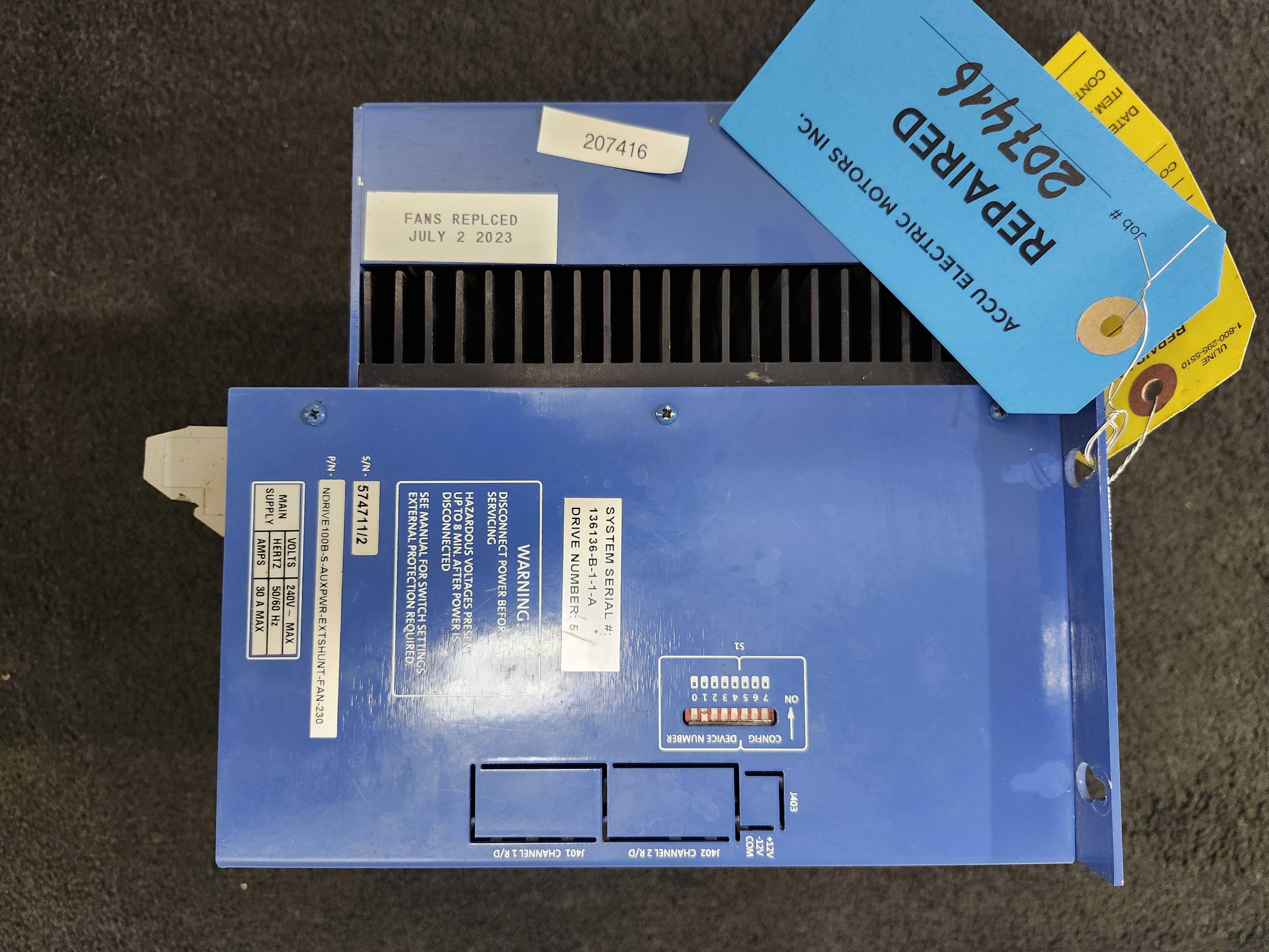 NDRIVE100B-S-AUXPWR-EXTSHUNT-FAN-230 - Get Repaired - Accu Global